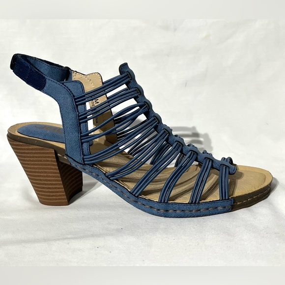 JBU | Shoes | New Jbu By Jambu Luna Heeled Gladiator Sandals Denim Blue ...